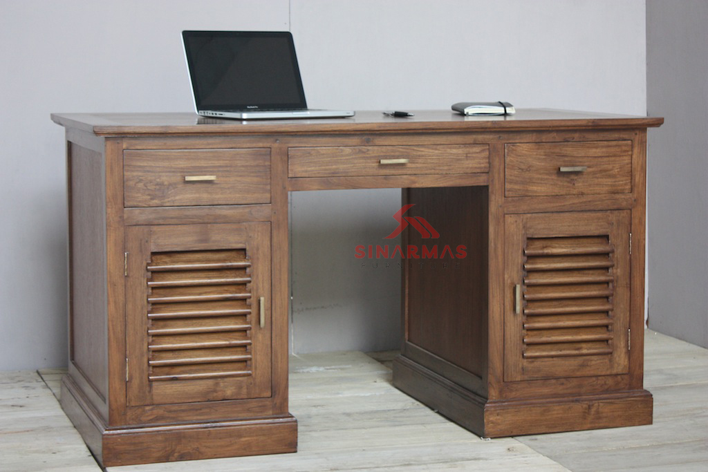 SLATTED Desk Krepyak - SINARMAS Handcrafted Furniture